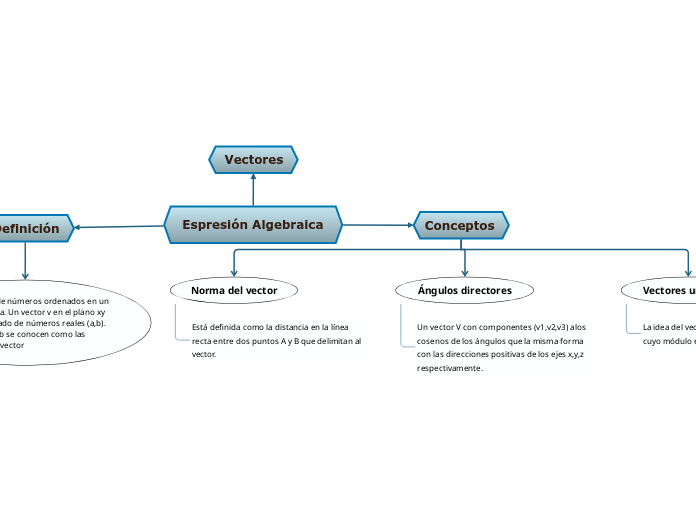 Ejercicio 1. Conceptualización de vectores...- Mind Map